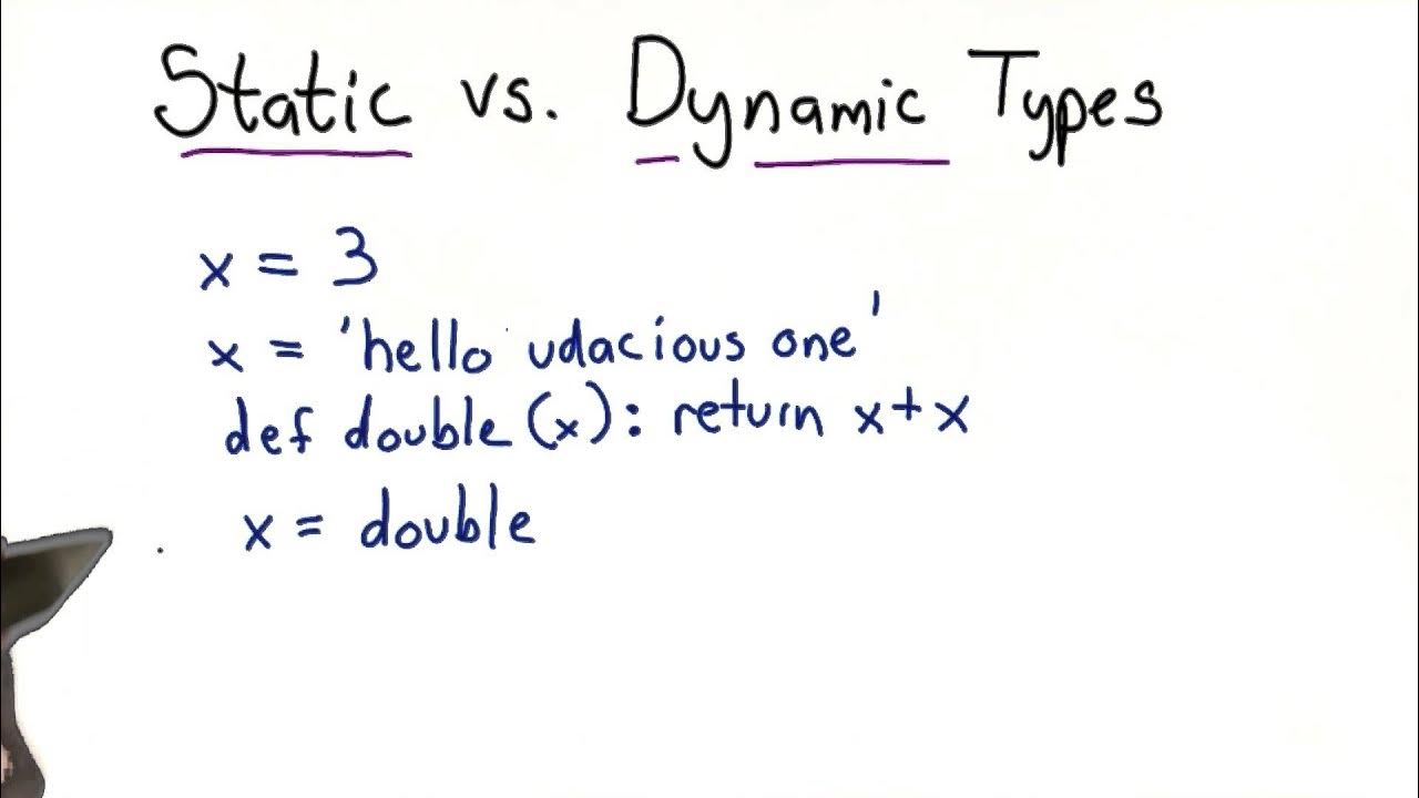 Static vs Dynamic Types - Intro to Computer Science - YouTube