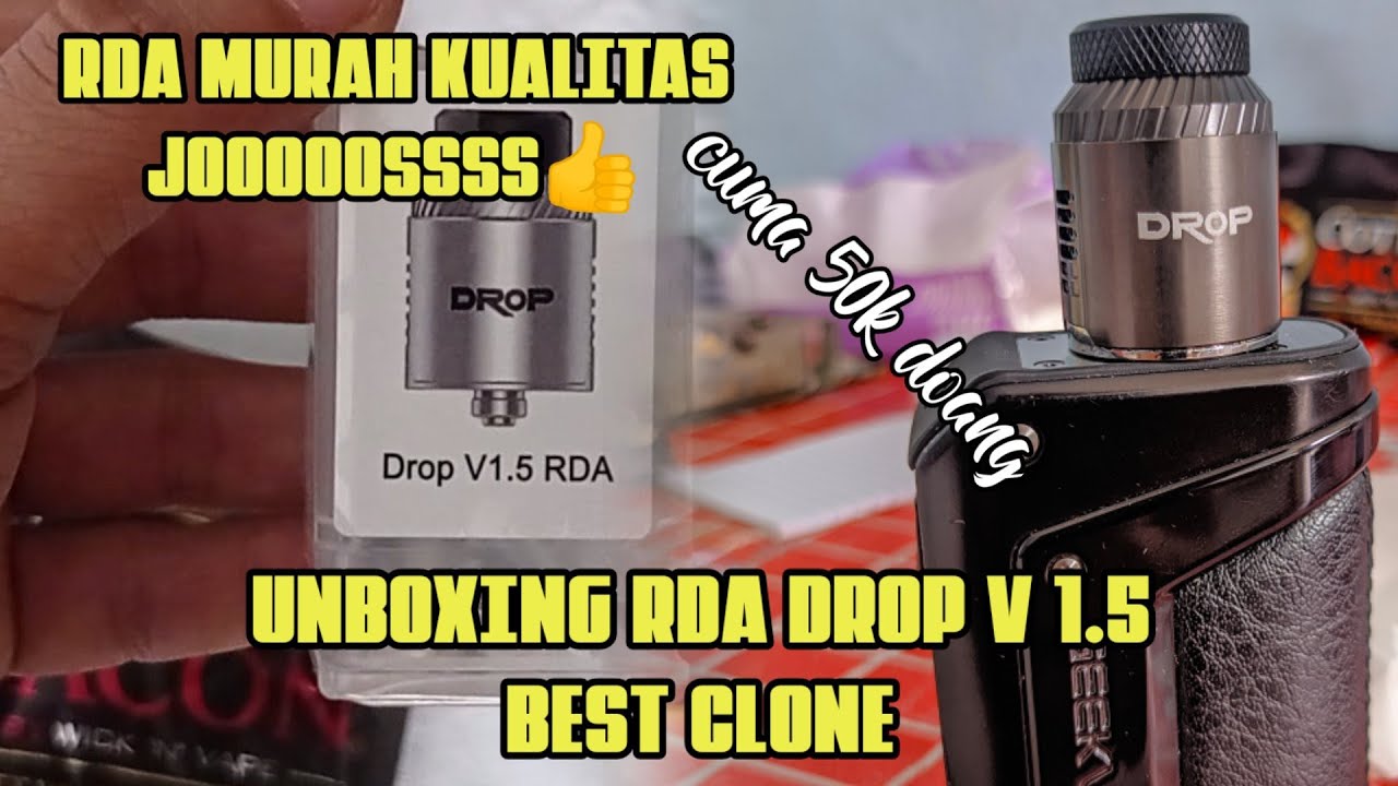 DROP RDA V1.5 by DIGIFLAVOR 2023 - UNBOXING RDA DROP V1.5 CLONE TERBARU ...