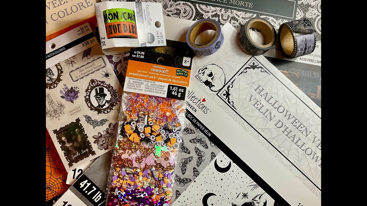 Michaels Halloween Paper Crafting Haul - YouTube