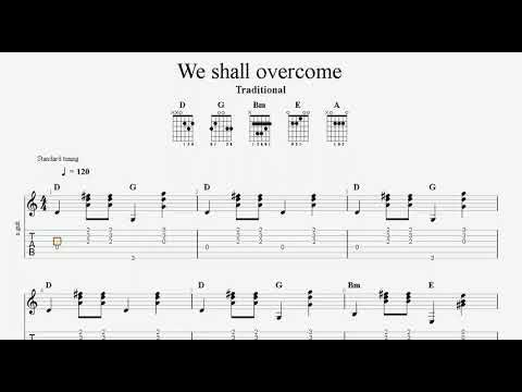 We shall overcome | Gospel Song | Devotional Song | Guitar TAB | Piano ...