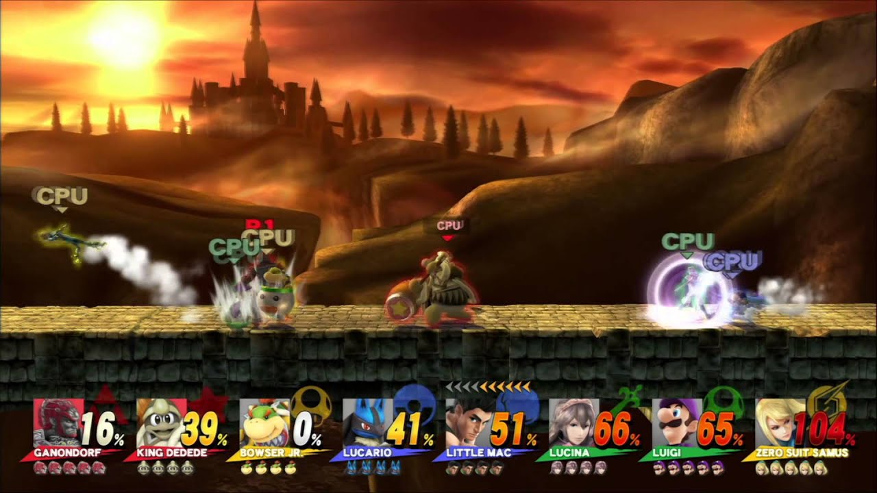 Super Smash Brothers 8 Player Map - Bridge of Eldin - YouTube