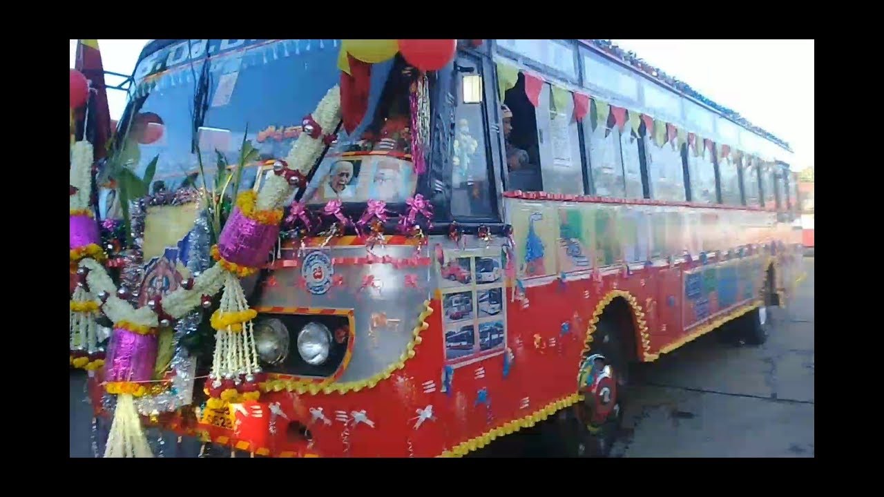 KSRTC ಕರ್ನಾಟಕ ರಾಜ್ಯೋತ್ಸವ ಬಸ್ ಅಲಂಕಾರ sticker cutting - YouTube