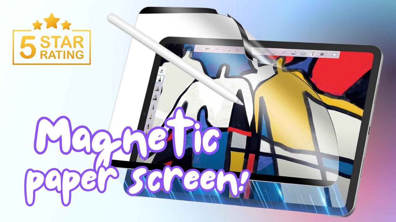 Best Paper-Feel Screen Protector for Artists: ESR Magnetic Review - YouTube