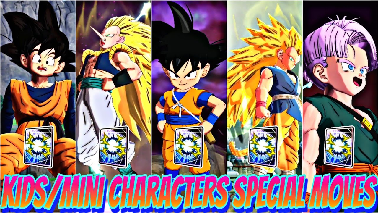 KIDS/MINI CHARACTERS SPECIAL MOVES!! 🔥 IN DRAGON BALL LEGENDS - YouTube