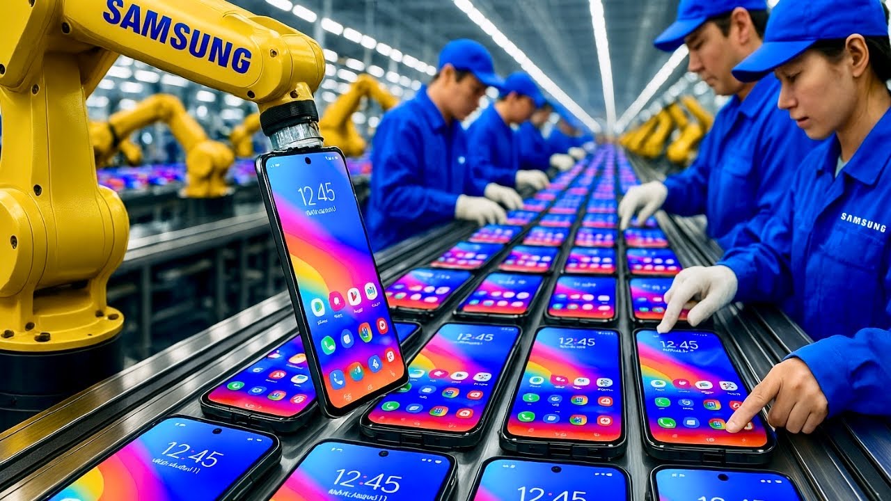 How SAMSUNG PHONES are MADE 📱 | INSIDE the SAMSUNG MEGAFACTORY 🏭 - YouTube