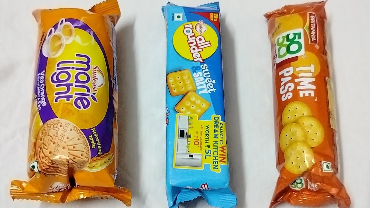 Marie Light Vita Orange vs All Rounder Sweet& Salty vs 5050 Time Pass ...