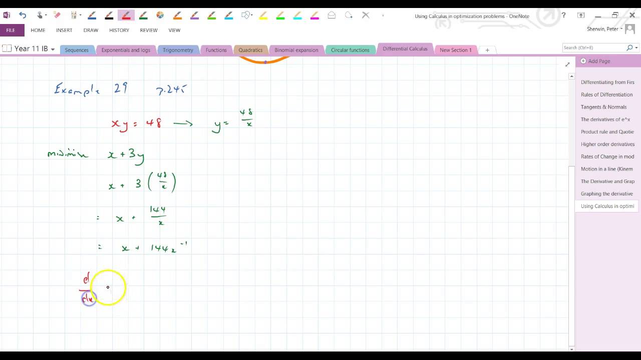 Using Calculus in optimization problems (part 1) - YouTube