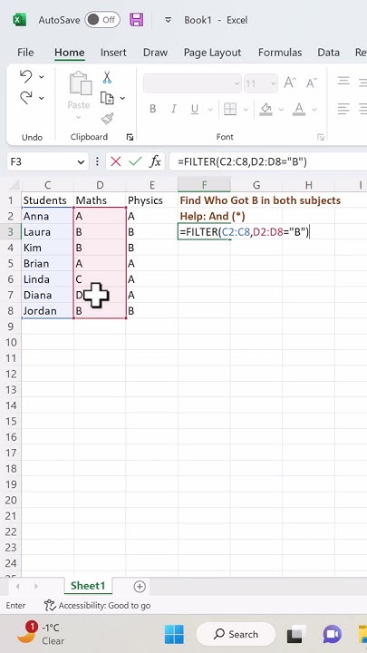 Excel Filter Formula Exceltips Excelquickandeasy Youtube
