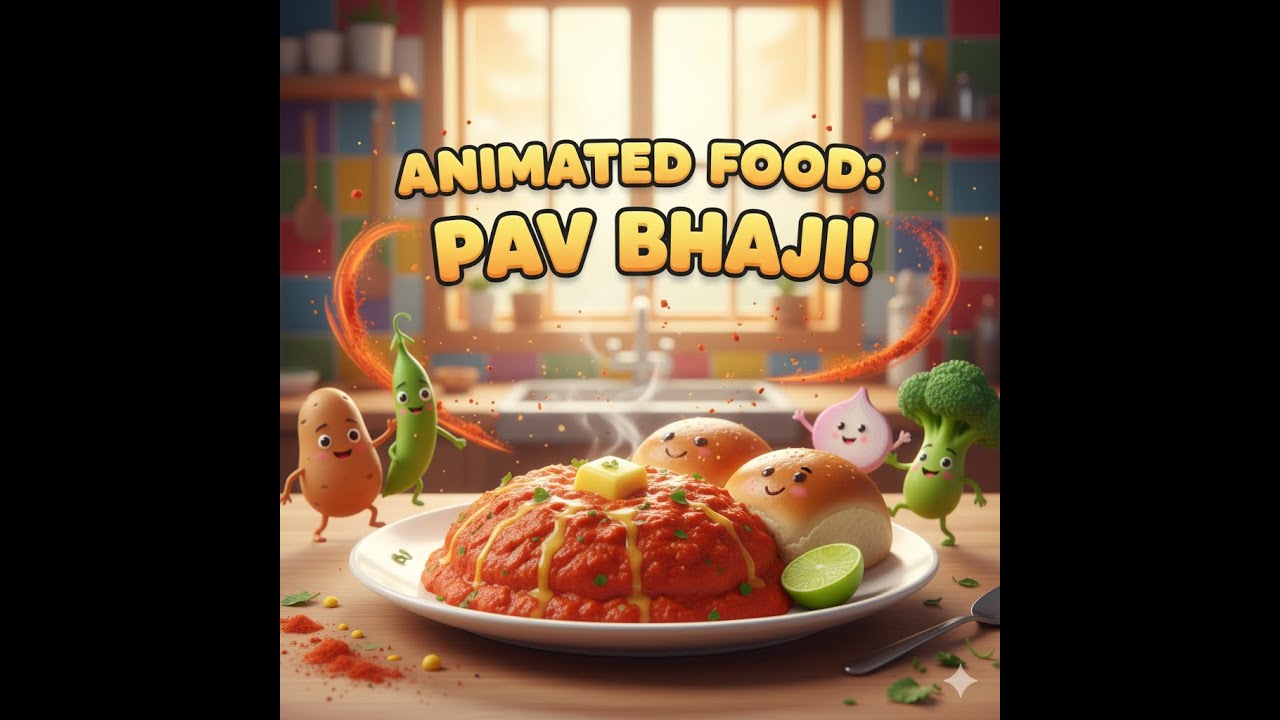 ANIMATED PAV BHAJI! 🤯 Ultimate Indian Street Food Recipe - YouTube