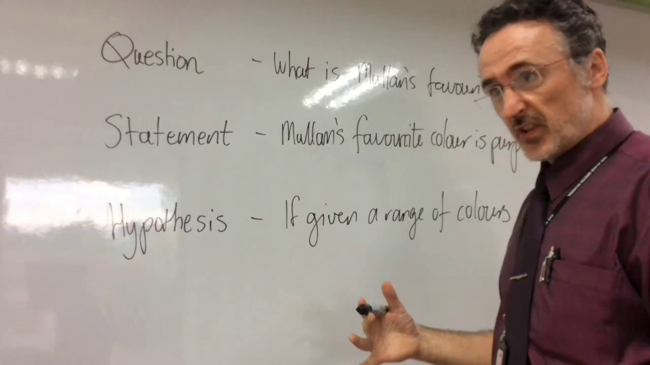 Turn a question into a hypothesis - YouTube