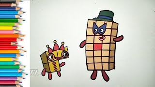 How To Draw Numberblocks Easy Drawing And Coloring Numberblocks Math ...