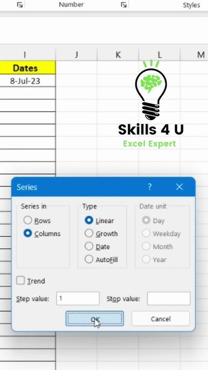 Fill Series Excel Trick Youtubeshorts Excelfunctions Excel Youtube