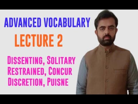 Lecture 2: Advanced Vocabulary Lesson (Spoken English and Competitive ...