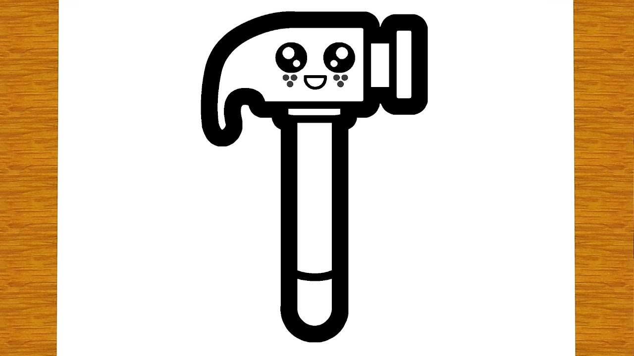 CÓMO DIBUJAR UN MARTILLO LINDO | Dibujos para dibujar - YouTube