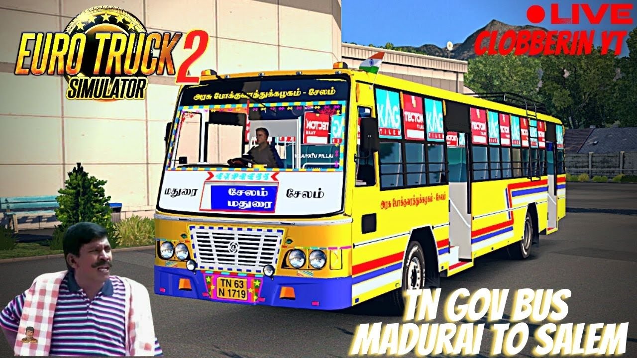 🔴TN BUS MOD ETS 2 LIVE🤩Let's Vibe!! Madurai TO Salem| Tamilnadu Gov Bus ...