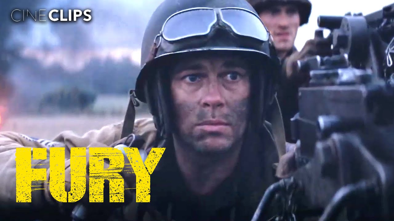 Fury | Germans Attack! (ft. Brad Pitt & Logan Lerman) | CineClips - YouTube