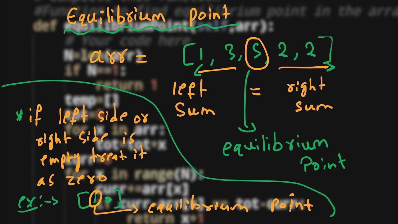 10.Equilibrium| Arrays | Python | GFG | MUST DO CODING QUESTIONS - YouTube