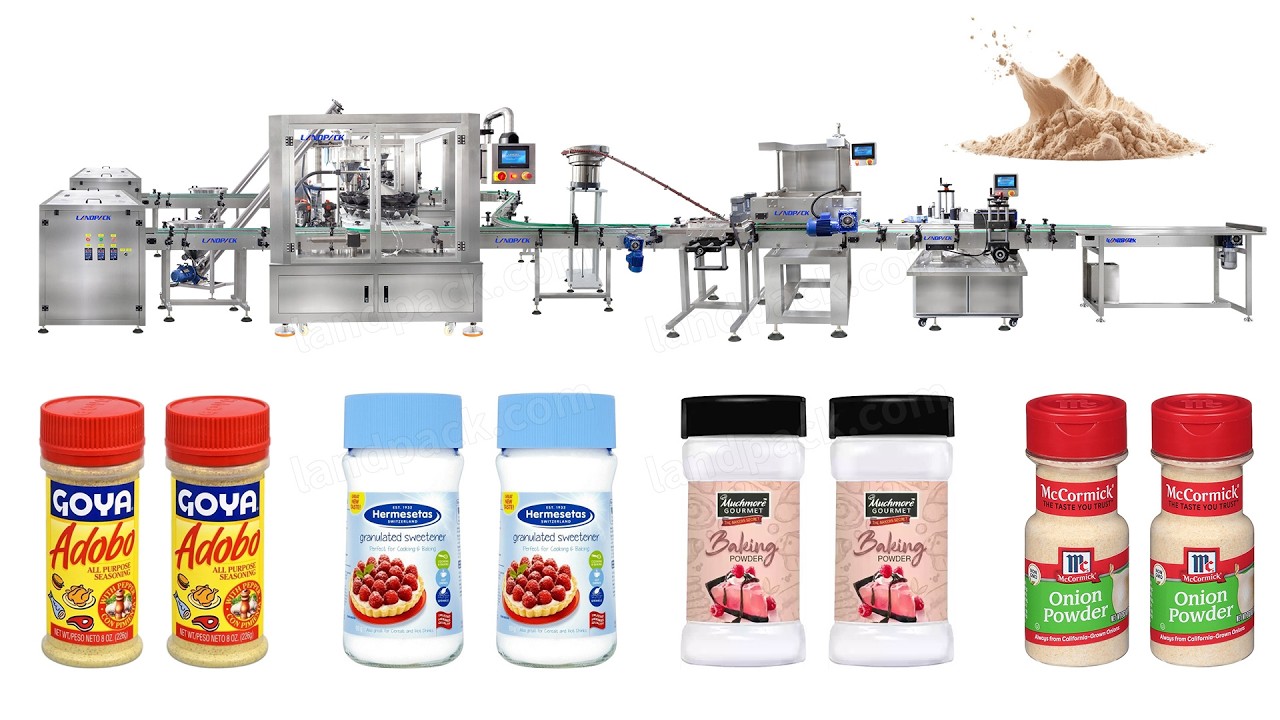 Automatic Baking Powder Seasoning Powder Small Bottle Rotary Filling ...