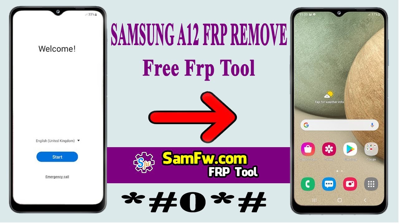 Samsung A12 Frp Remove by SamFW FRP Tool - YouTube