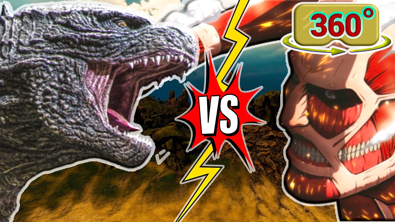 360 / VR video Godzilla VS The Rumbling - Attack on Titan - Monster ...