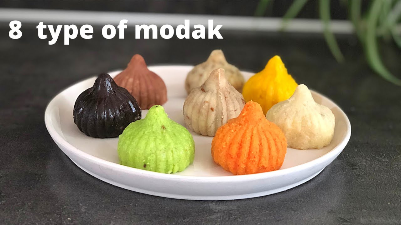 Modak recipe | 8 types of modak | variety of modak | easy modak recipe ...
