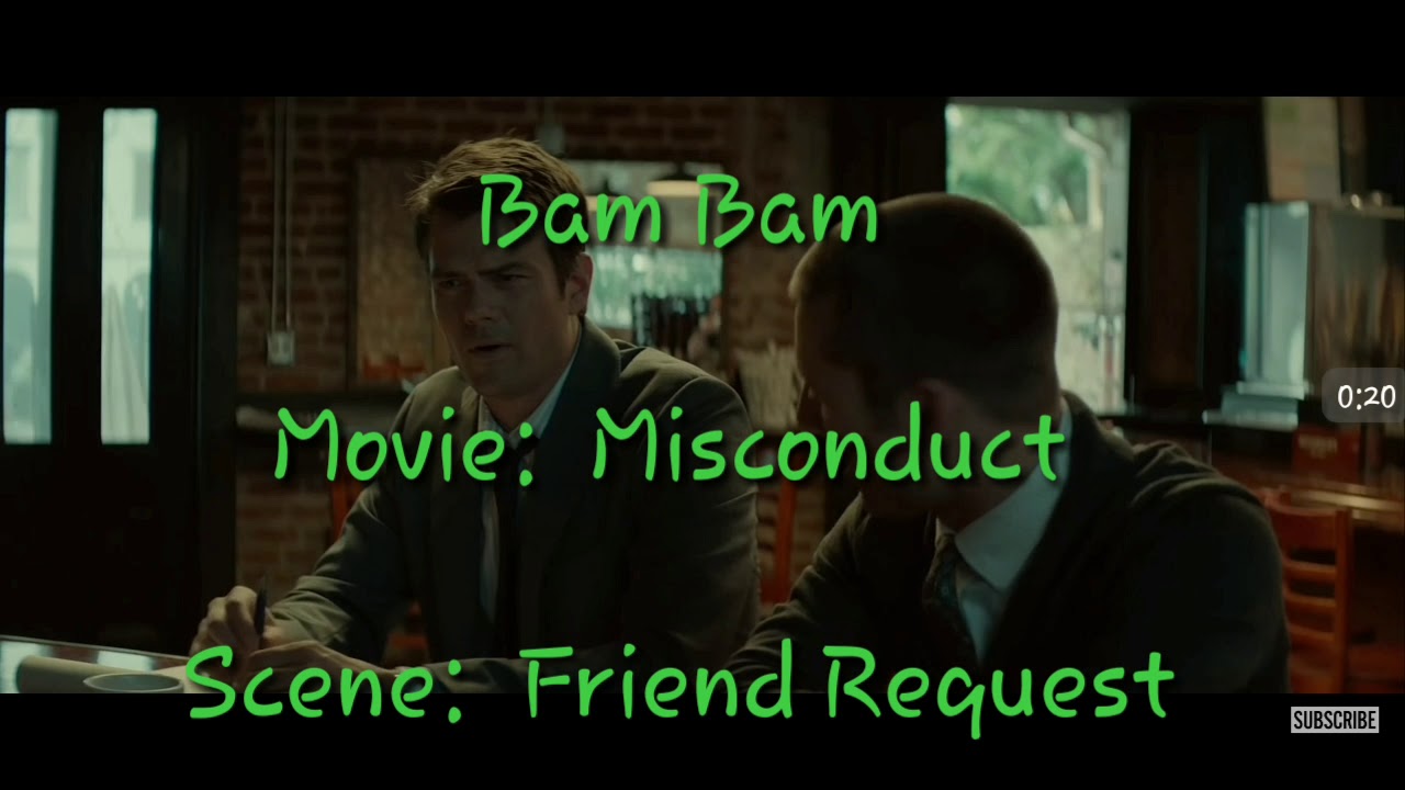 Bam's Role as Bartender in the Movie Misconduct: Friend Request Scene ...