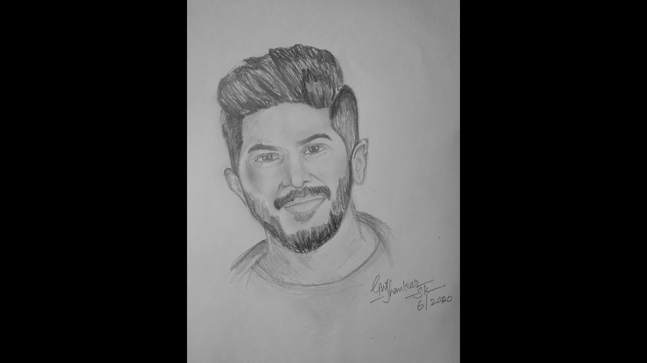 How To Draw Dulquer Salmaan _DQ_|-TIME LAPSE-| - YouTube