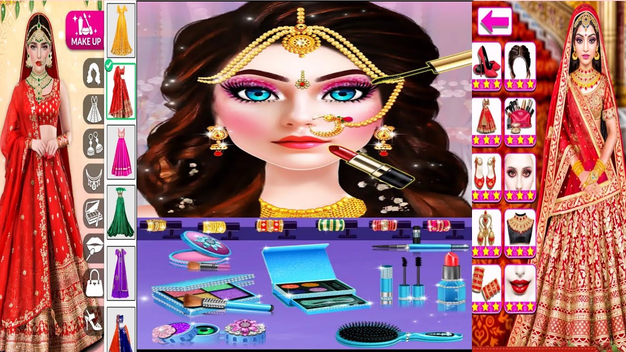 Indian Wedding Dress Up And Makeover For Real Fashion In Indian Makeup