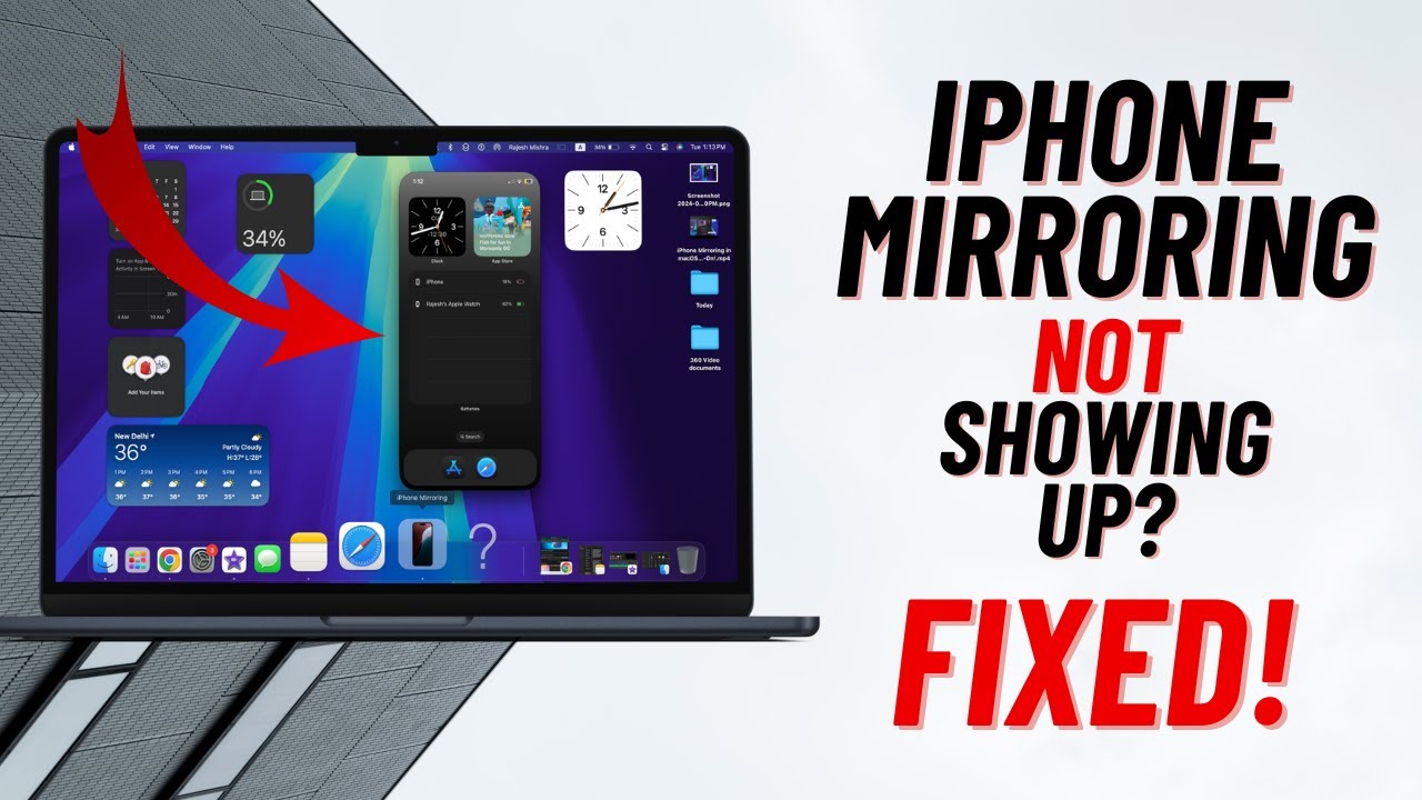 iPhone Mirroring Icon Not Showing Up in Mac's Dock in macOS 15 Sequoia ...