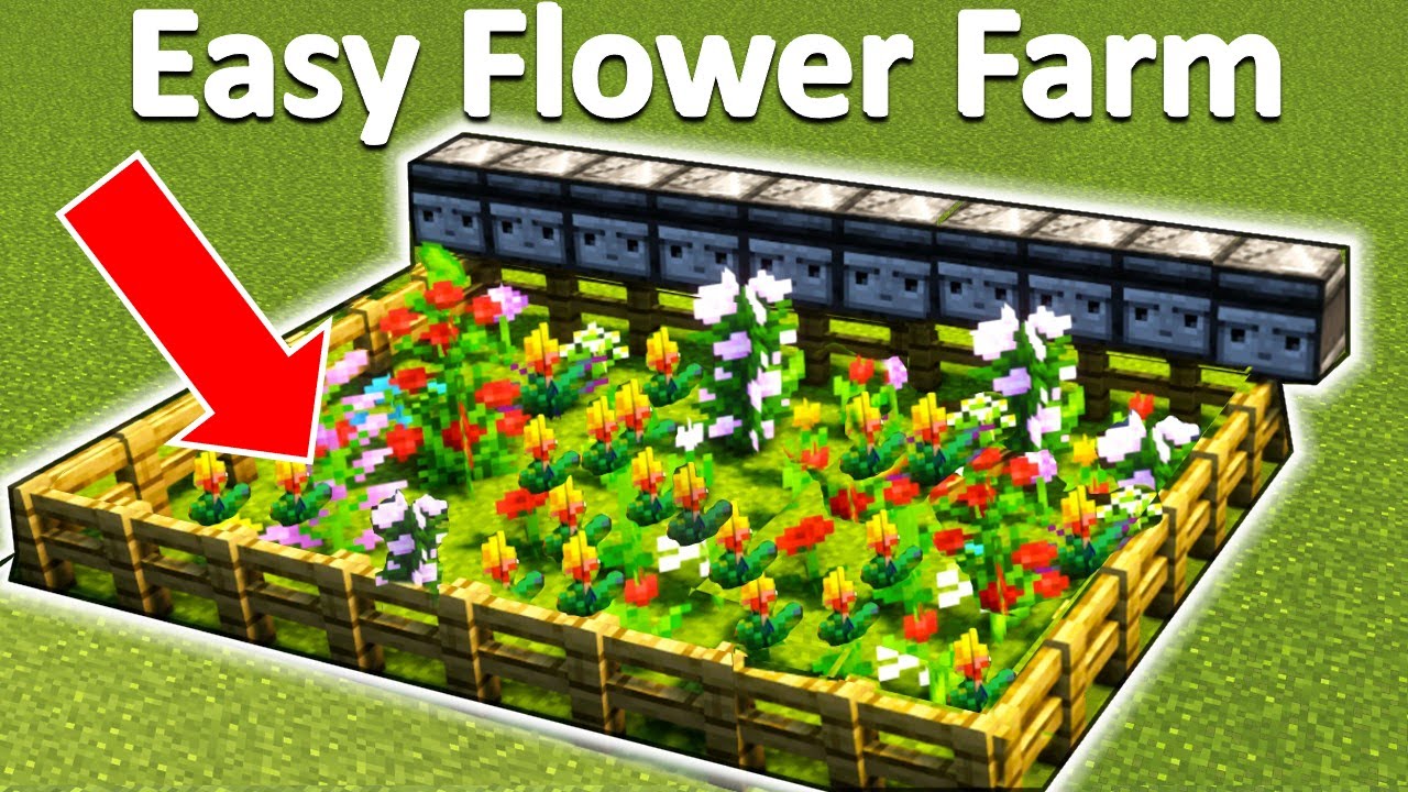 AUTOMATIC FLOWER FARM Minecraft Tutorial Super Easy How To Make A automatic-flower-farm-minecraft-tutorial-super-easy-how-to-make-a