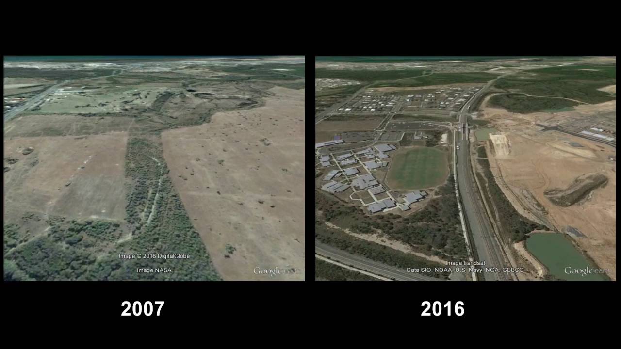 Google flyover #1: Redcliffe Peninsula train line - YouTube