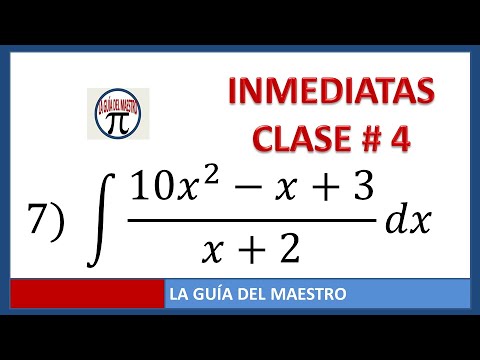 Integrales Inmediatas division de polinomios clase 4 - YouTube