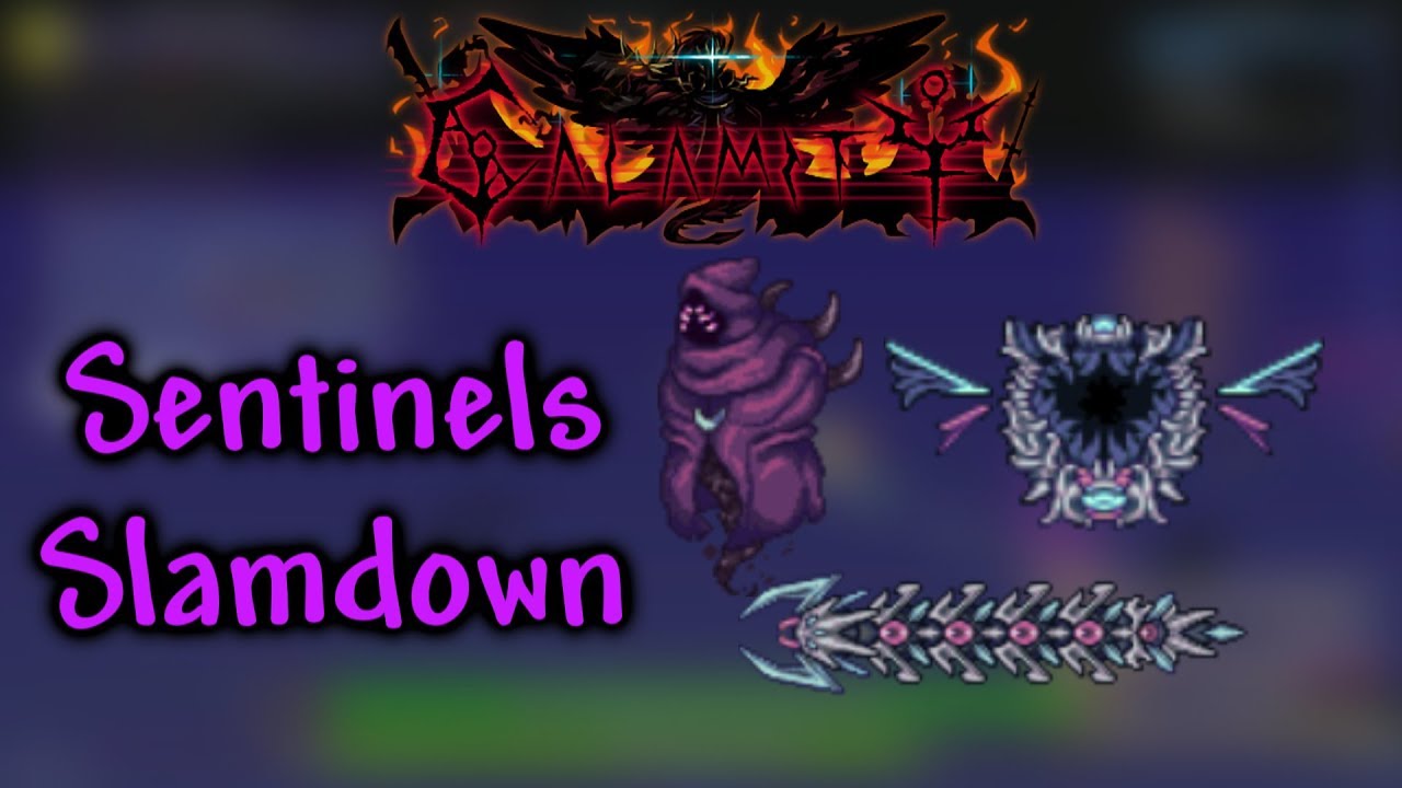 "Sentinels Slamdown" - Calamity Mod All 3 Sentinels at once Deathmode Nohit - YouTube