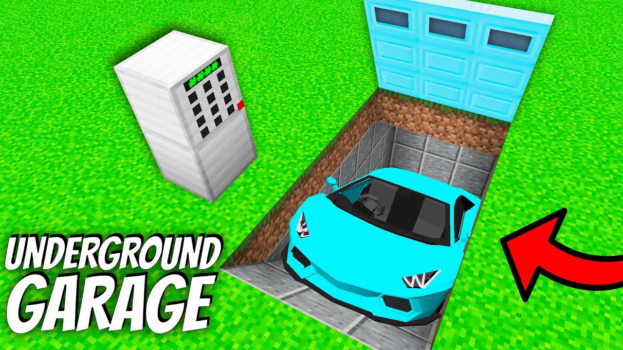 What's INSIDE the UNDERGROUND GARAGE in Minecraft ? I found a DIAMOND ...