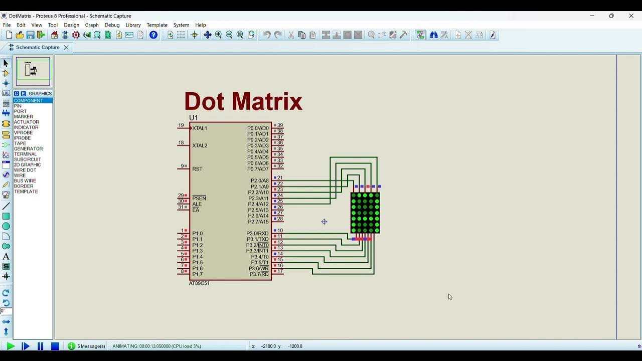 Dot Matrix Interfacing with 8051 - YouTube