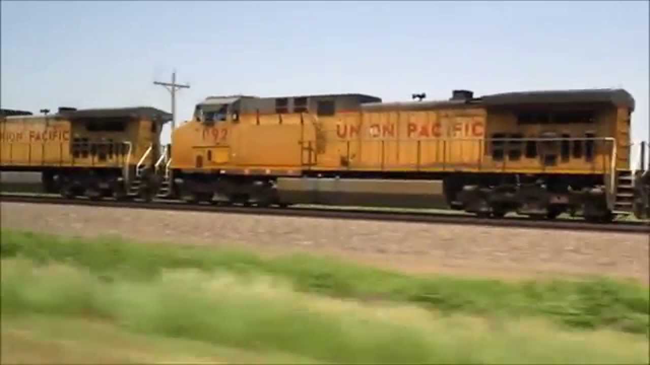 Chasing Two Union Pacific Trains in Nebraska, 6/13/14 - YouTube