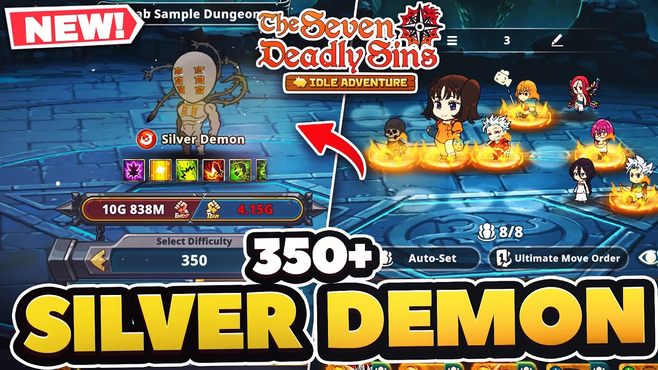 THE NEW BEST TEAM TO DEFEAT THE SILVER DEMON 350+ | 7DS: Idle Adventure ...