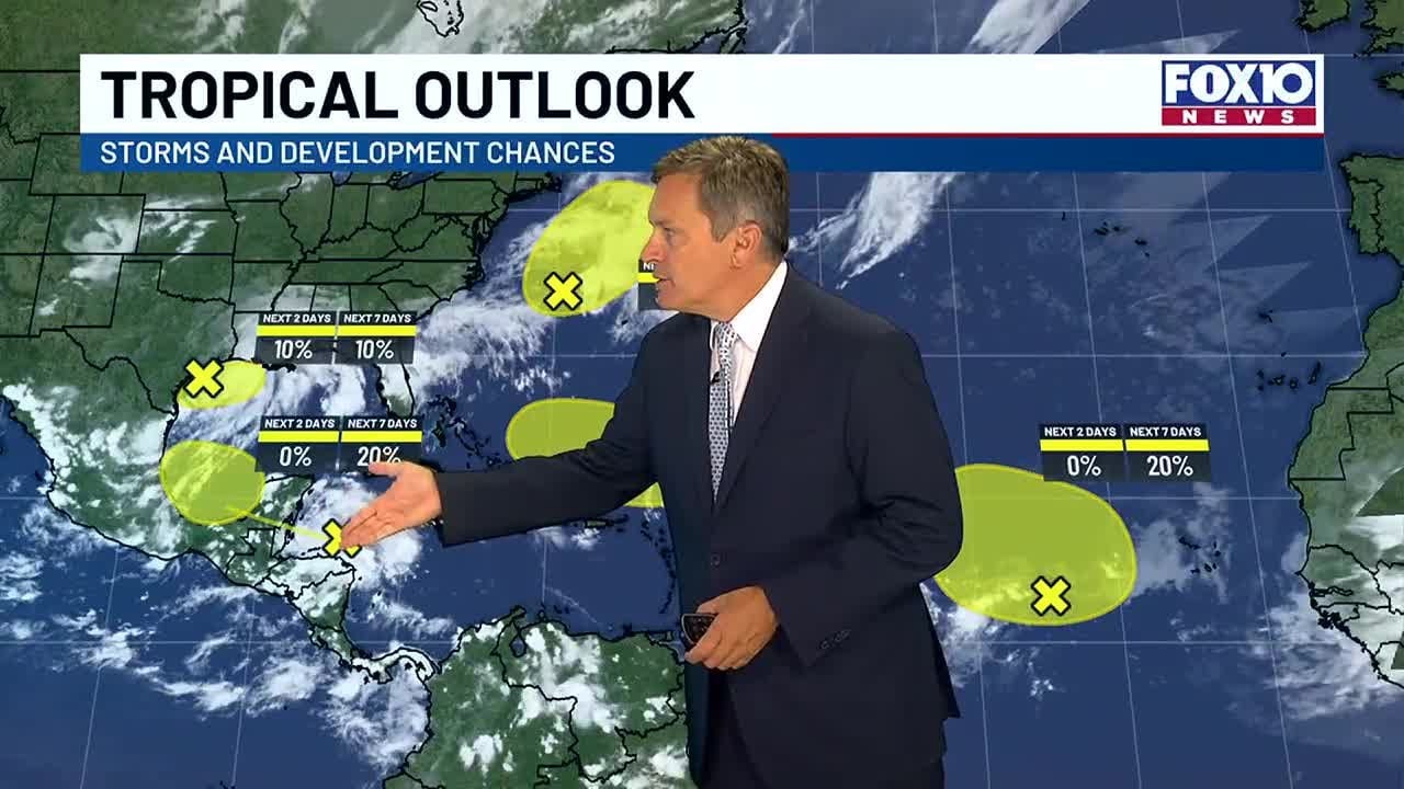 Stalled front bringing rain; tropics getting lively - YouTube