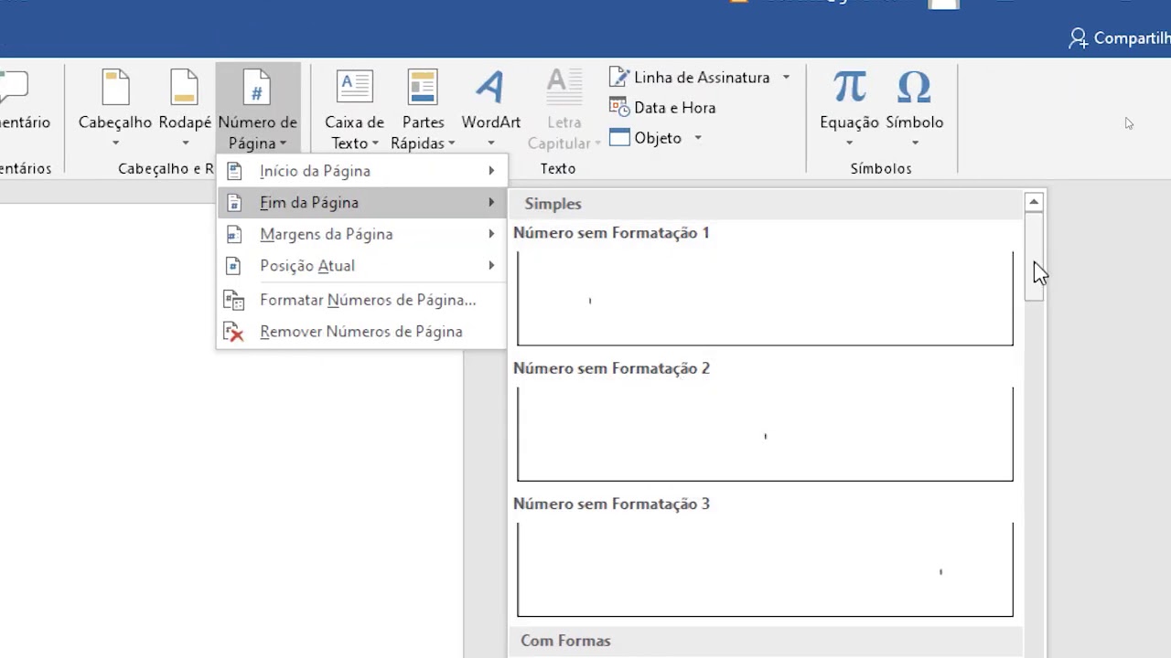 [Informática Básica] Word - Cabeçalhos, rodapés e textos - YouTube