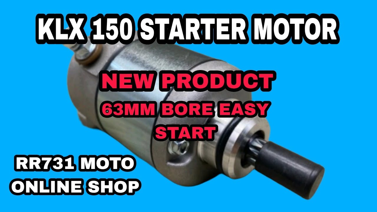 KLX150 Starter Motor New Product Testing | 63mm bore easy start - YouTube