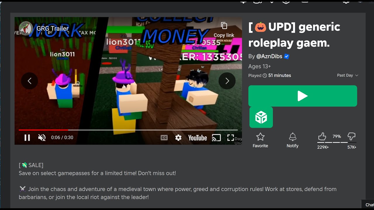 Playing Generic Roleplay Gaem! - YouTube