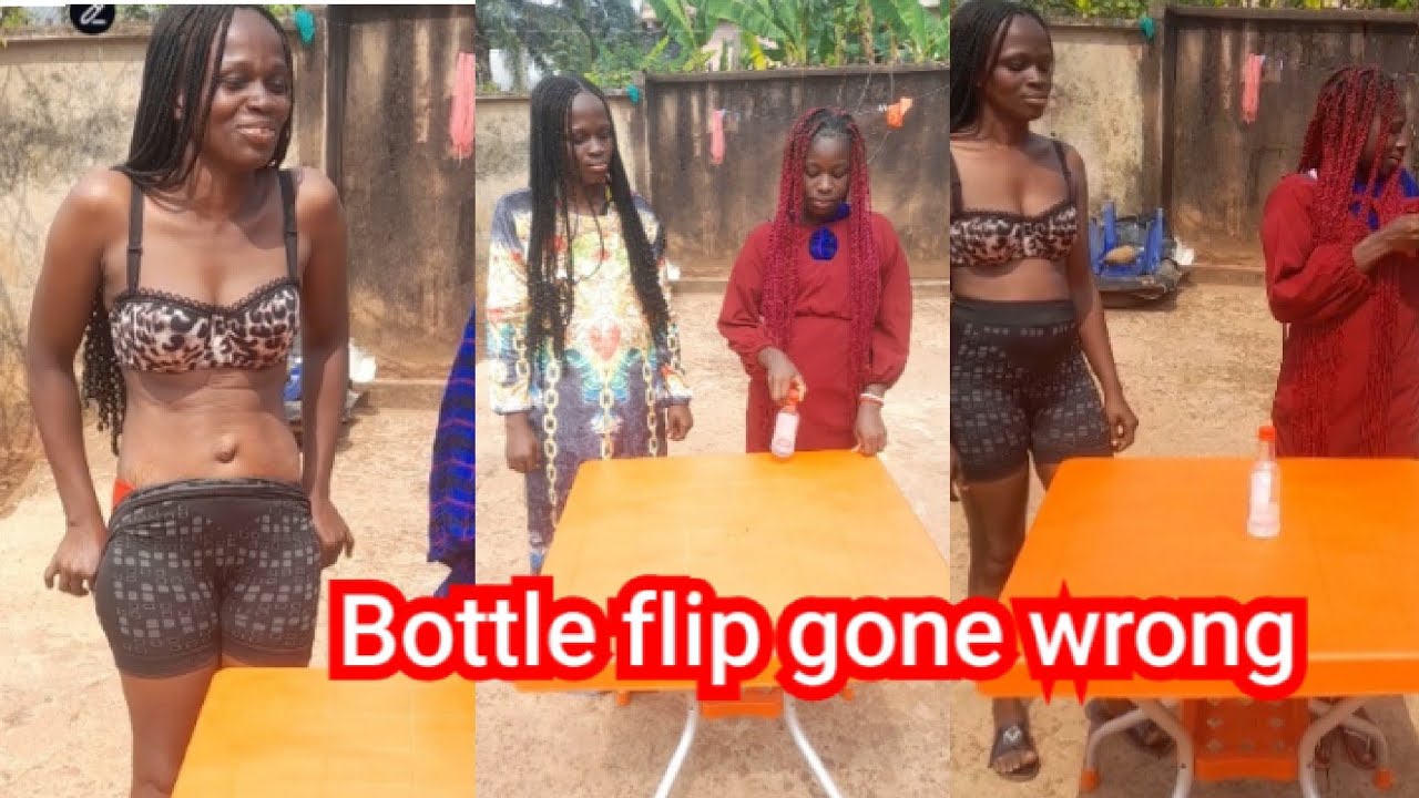 Flip and remove your clothes gone wrong/Bottle flip gone wrong - YouTube