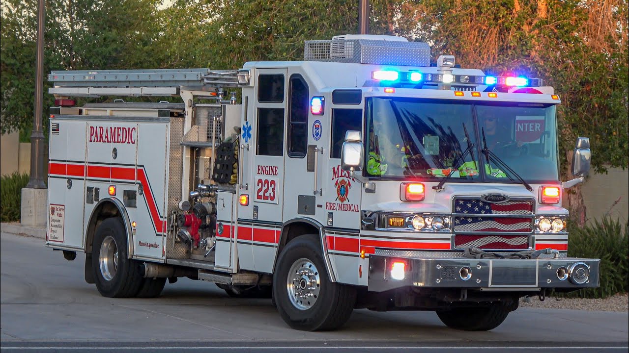 Mesa Fire/Medical. Engine 218 & Engine 223 Responding - YouTube