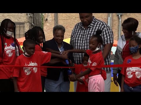 The New Community Plaza and Roller Rink in West Garfield Park Ribbon Cutting