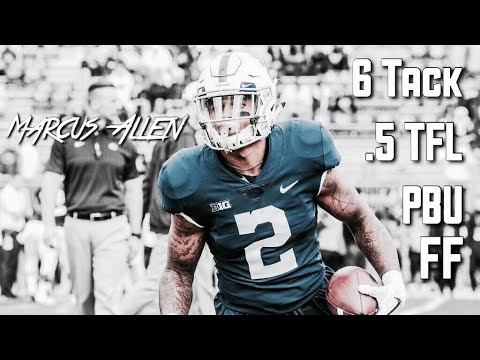 Marcus Allen Indiana Game Highlights || Penn State Safety #2 || 09/30 ...