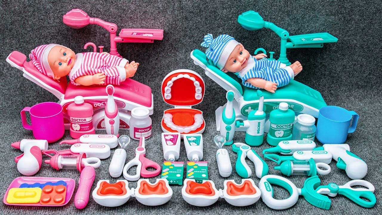65 Minutes Unboxing Cute Pink Bunny Doctor Play Set, Dentist Toys Kit ...