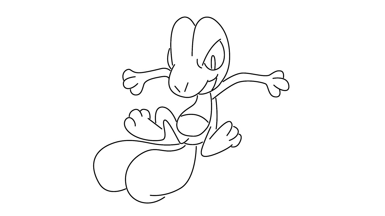 How to draw Treecko step by step for beginners - YouTube