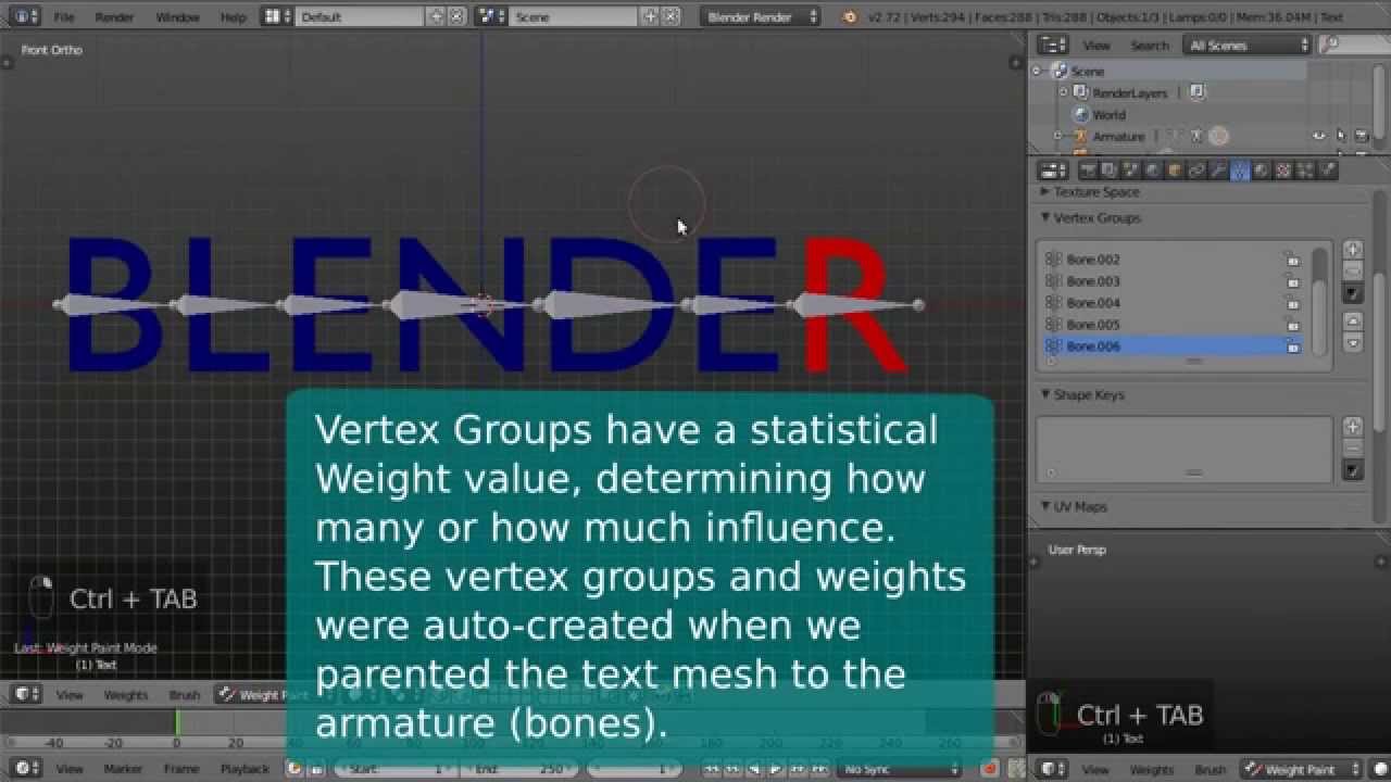 Text Springboard Effect, Blender 2.72 Tutorial (simple) - YouTube