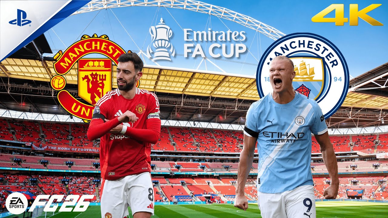 Manchester Derby at the FA CUP Final - PS5 Gameplay 4K HD - YouTube