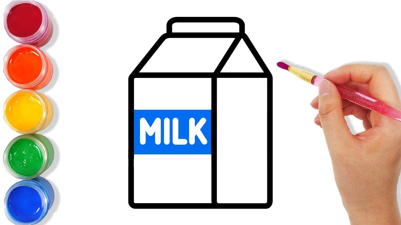 How to draw milk box? - YouTube